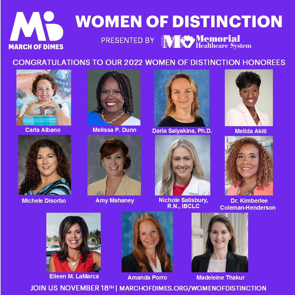 Amy Mahaney Named March of Dimes 2022 Women of Distinction Honoree ...